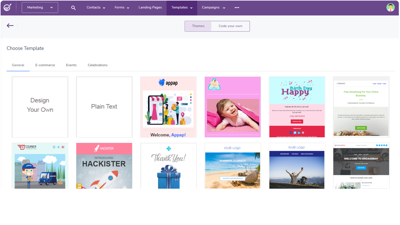 Email Marketing Templates | EngageBay Sales Software