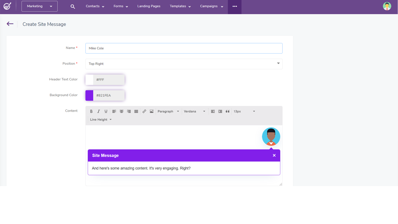 Website Messaging | EngageBay Free Software