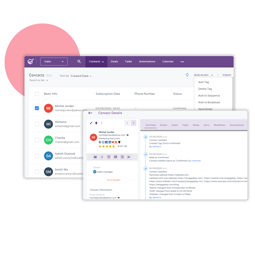 Contact Management Software For Small Business | EngageBay