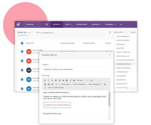 Double Opt-In Email Marketing for Quality Leads | EngageBay