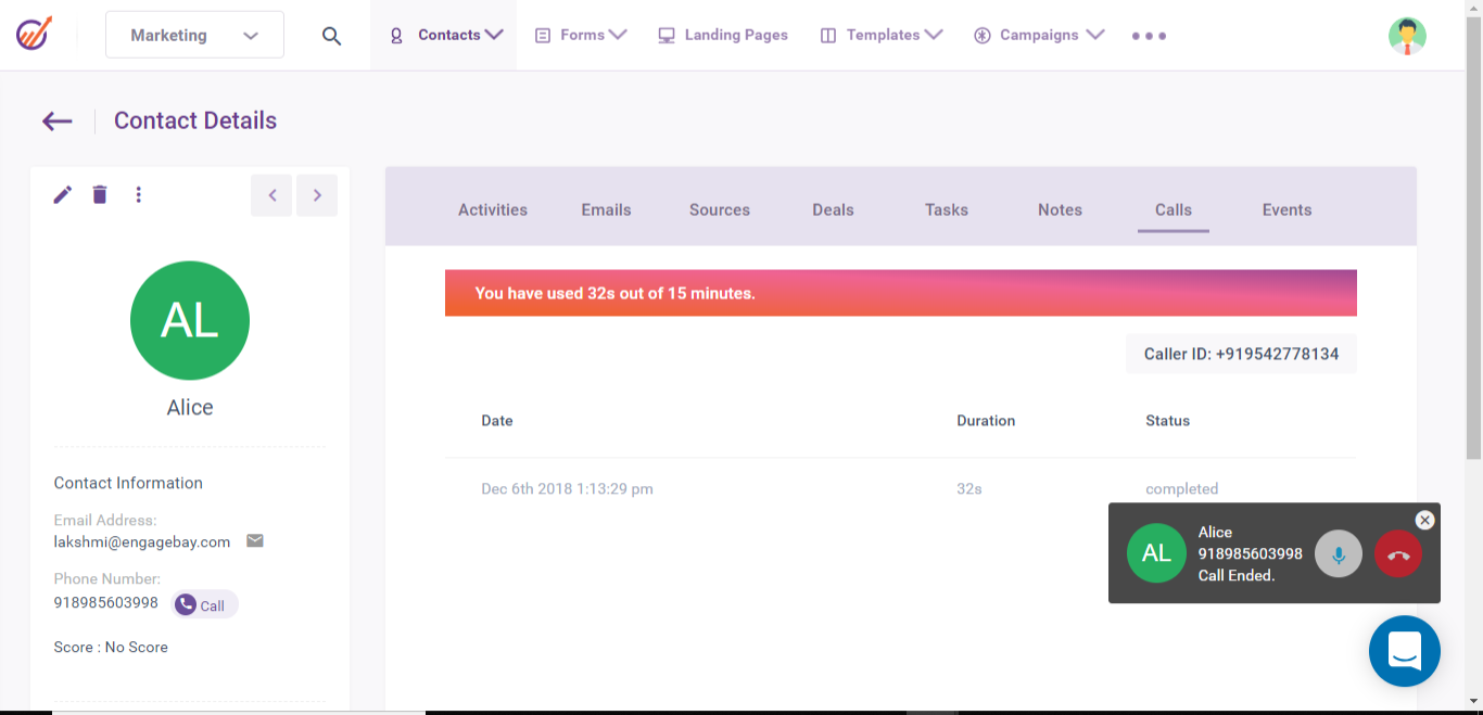 CRM Telephony Integration Software | EngageBay