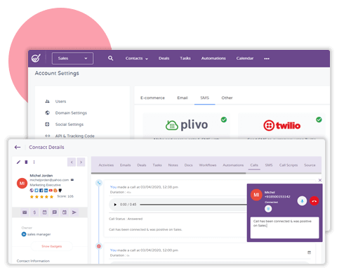 CRM Telephony Integration Software | EngageBay