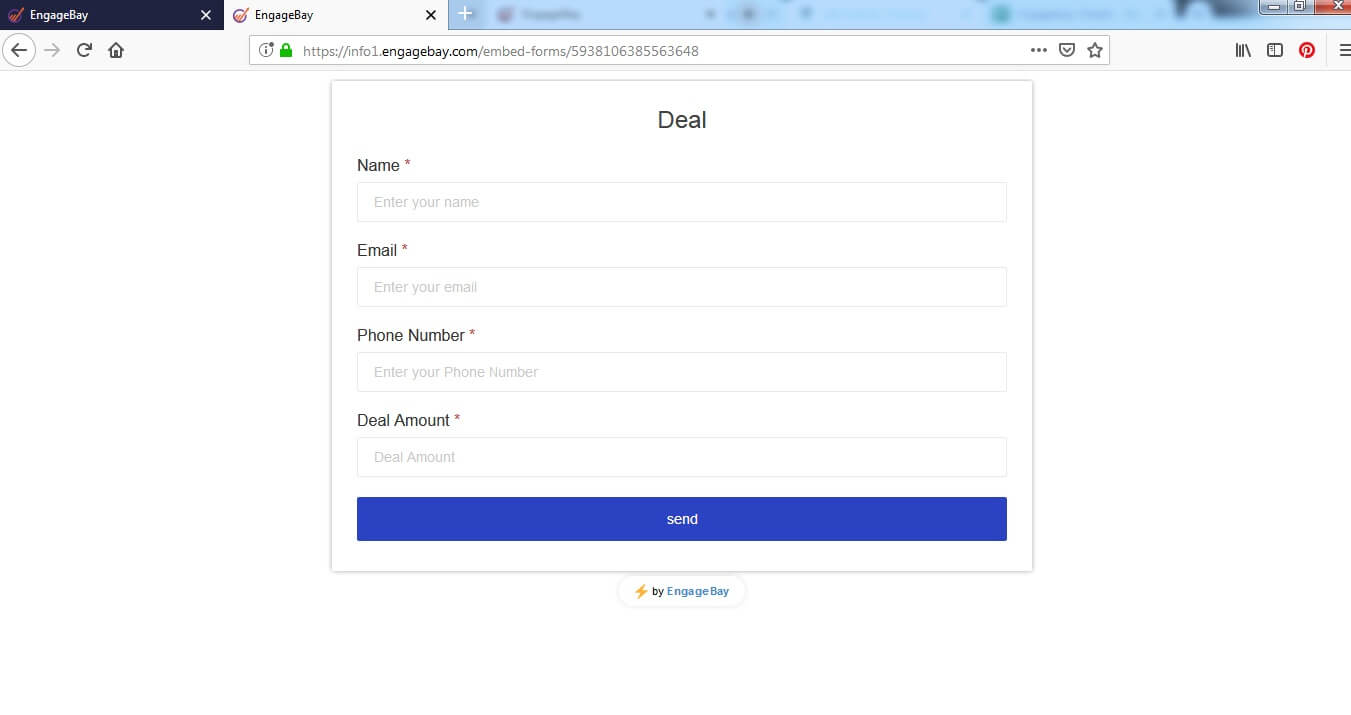 Create inline forms in EngageBay Create inline forms in EngageBay