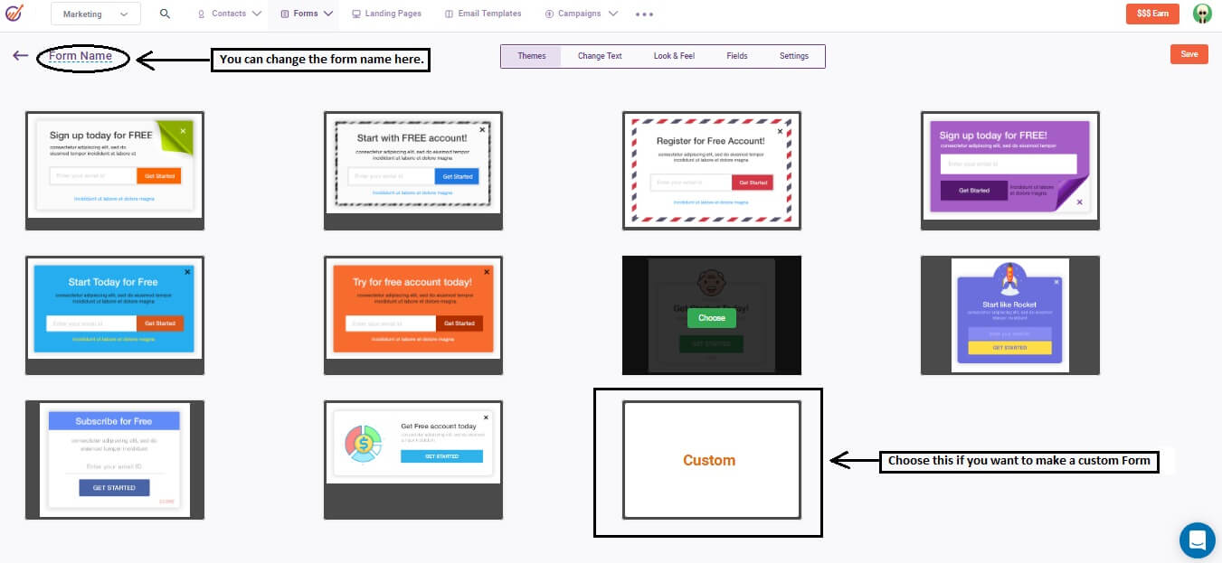 Create Inline Forms In Engagebay 