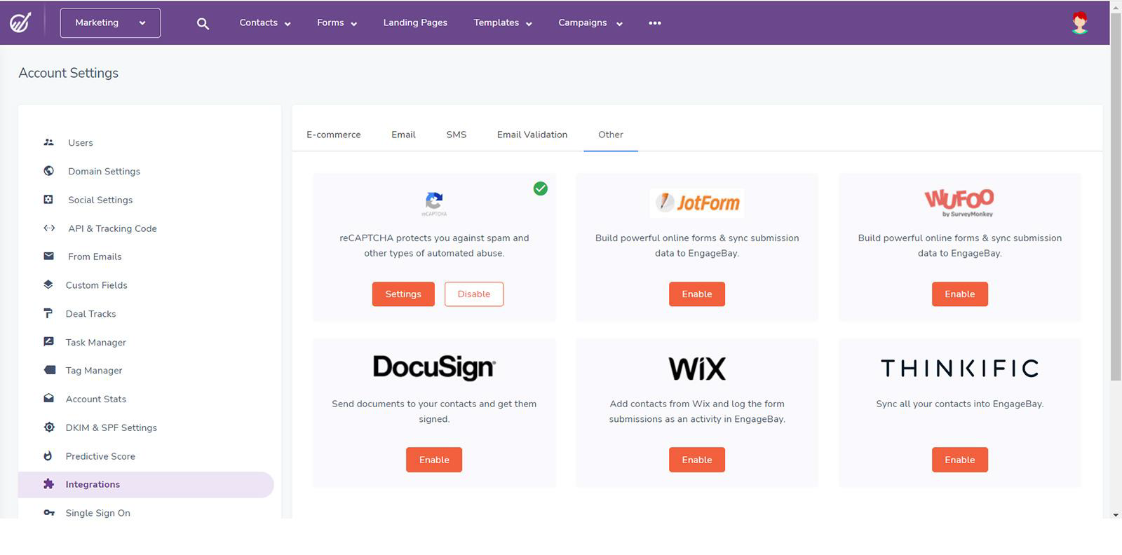 Thinkific - EngageBay Integration